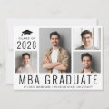 MBA Graduate 5 Photo Masters Degree Graduation Announcement | Zazzle