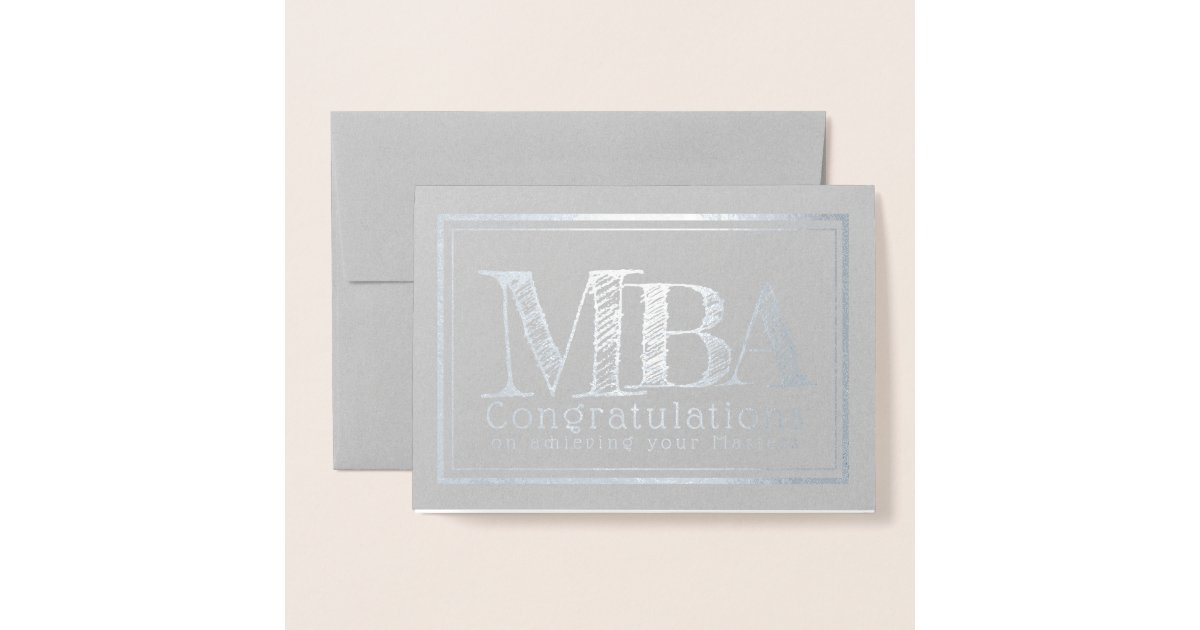 MBA Master of Business Administration Foil Card | Zazzle