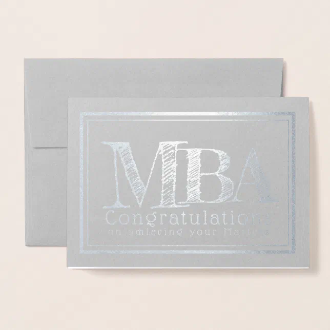 MBA Master of Business Administration Foil Card | Zazzle