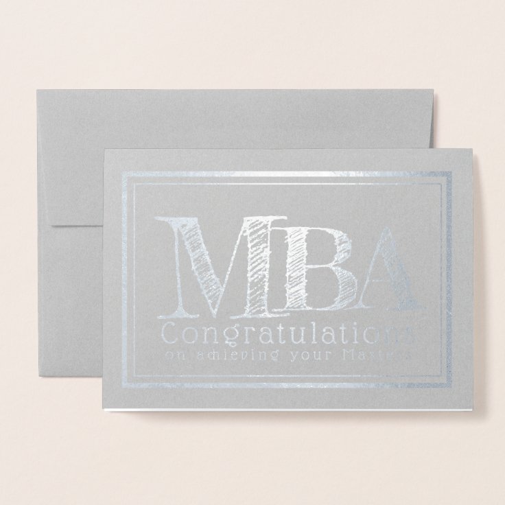 MBA Master of Business Administration Foil Card | Zazzle