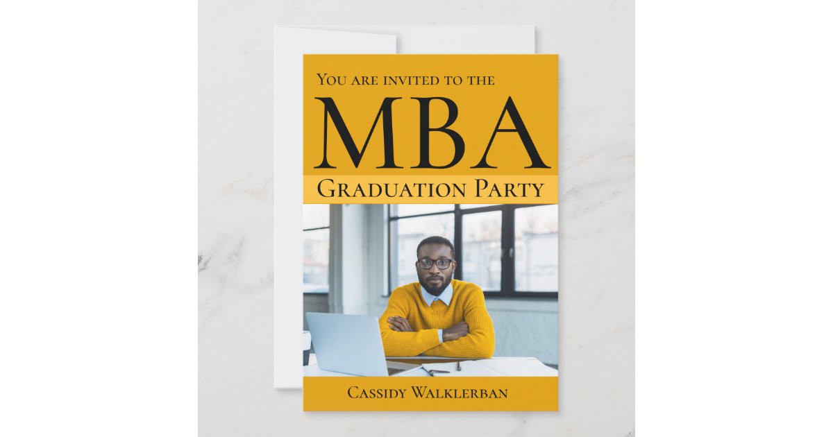 MBA Photo Graduation Invitation | Zazzle