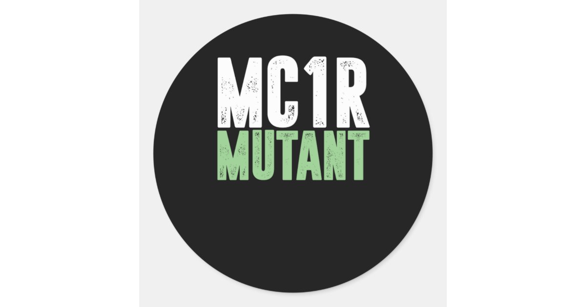 mc1r Mutant Redhead Red Hair Ginger Redhead Gift Classic Round Sticker ...