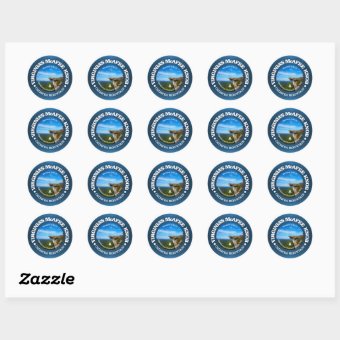 McAfee Knob Classic Round Sticker | Zazzle