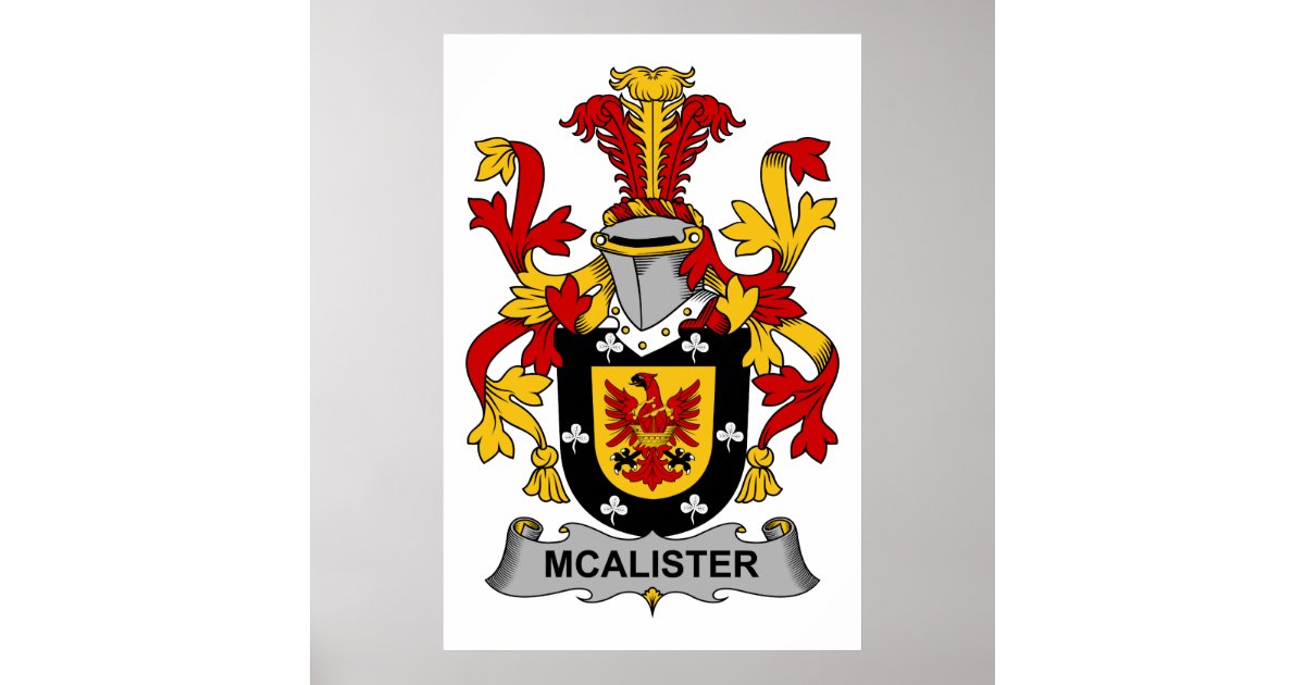 McAlister Family Crest Poster | Zazzle