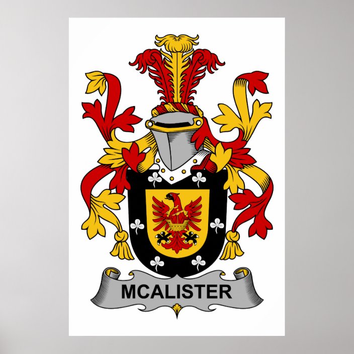 McAlister Family Crest Poster | Zazzle.com