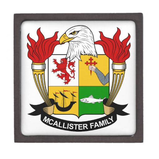 McAllister Family Crest Premium Jewelry Box | Zazzle