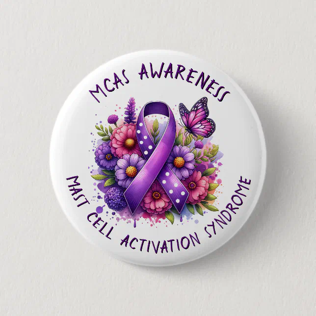 MCAS Mast Cell Activation Syndrome Awareness Button | Zazzle