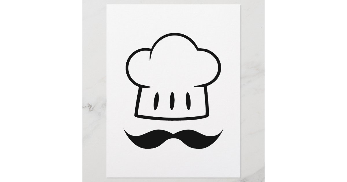 MCBHM CARTOON GRAPHIC LOGO MASTER CHEF HAT BAKER B FLYER | Zazzle
