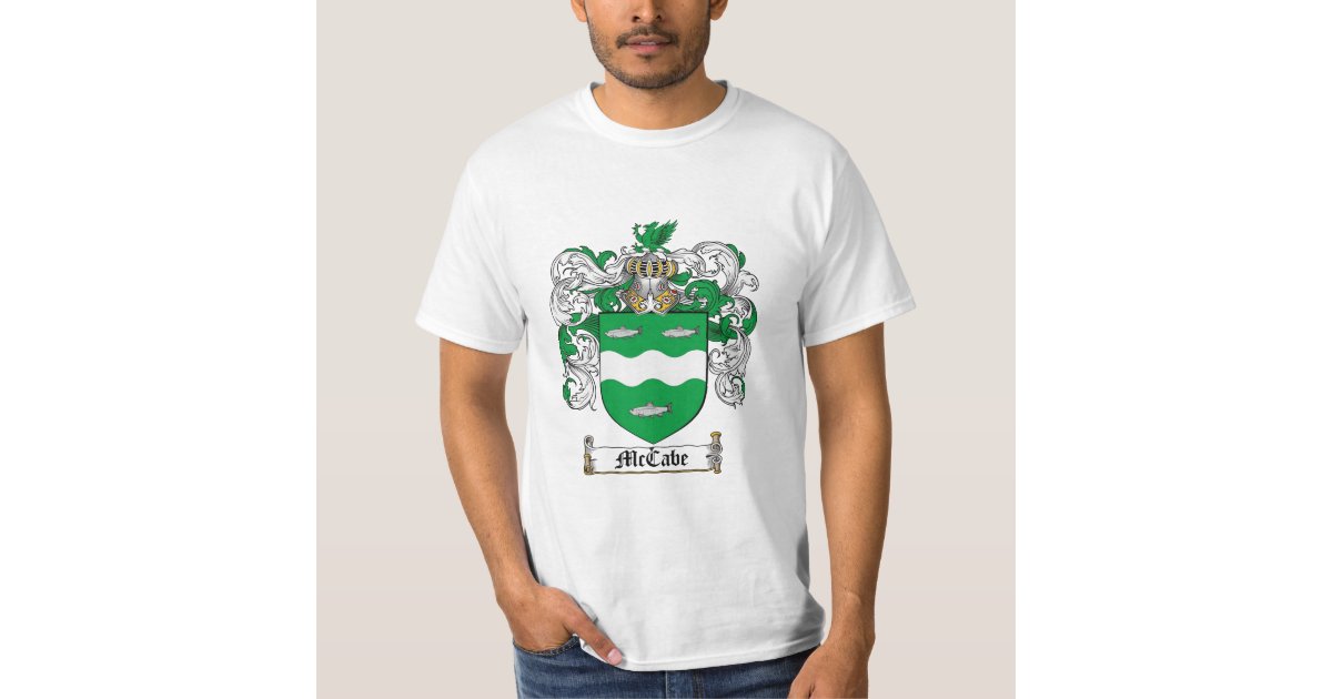 McCabe Family Crest - McCabe Coat of Arms T-Shirt | Zazzle