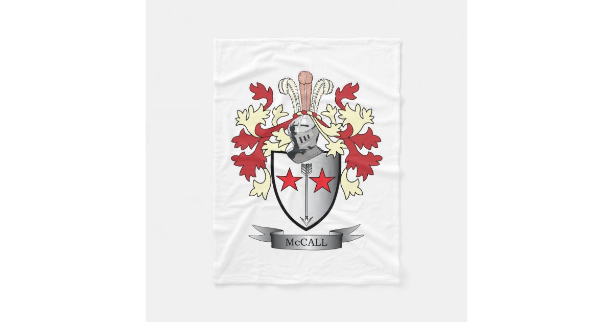 McCall Family Crest Coat of Arms Fleece Blanket | Zazzle