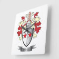McCall Family Crest Coat of Arms Square Wall Clock | Zazzle