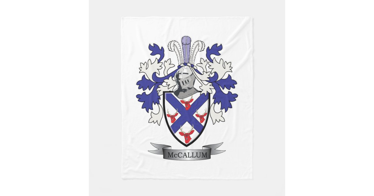 McCallum Family Crest Coat of Arms Fleece Blanket | Zazzle