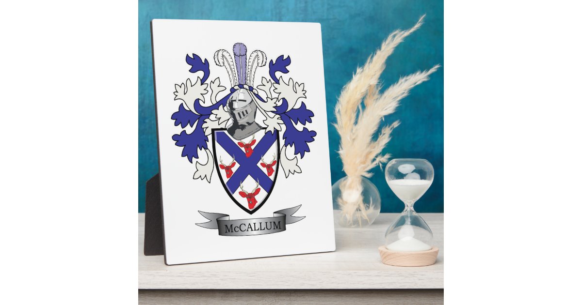 McCallum Family Crest Coat of Arms Plaque | Zazzle