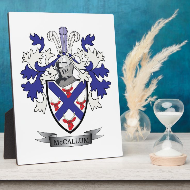 McCallum Family Crest Coat of Arms Plaque | Zazzle