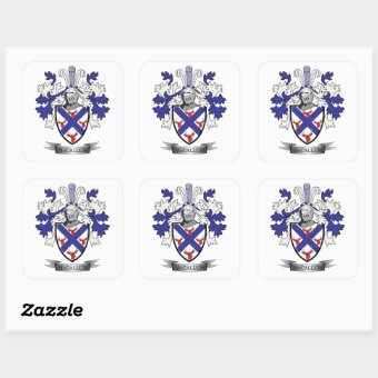 McCallum Family Crest Coat of Arms Square Sticker | Zazzle