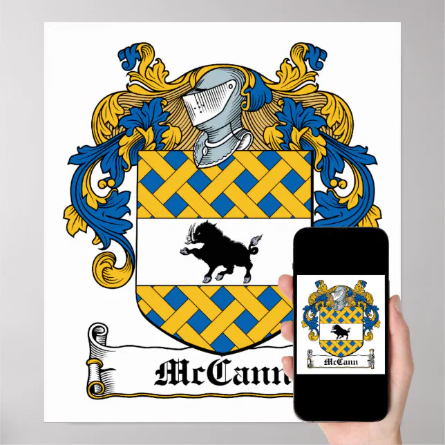 McCann Family Crest Poster | Zazzle