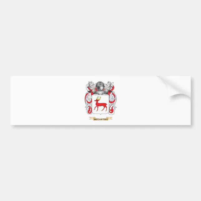 McCarthy Coat of Arms (Family Crest) Bumper Sticker | Zazzle