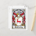 McCarthy Family Crest Postcard | Zazzle