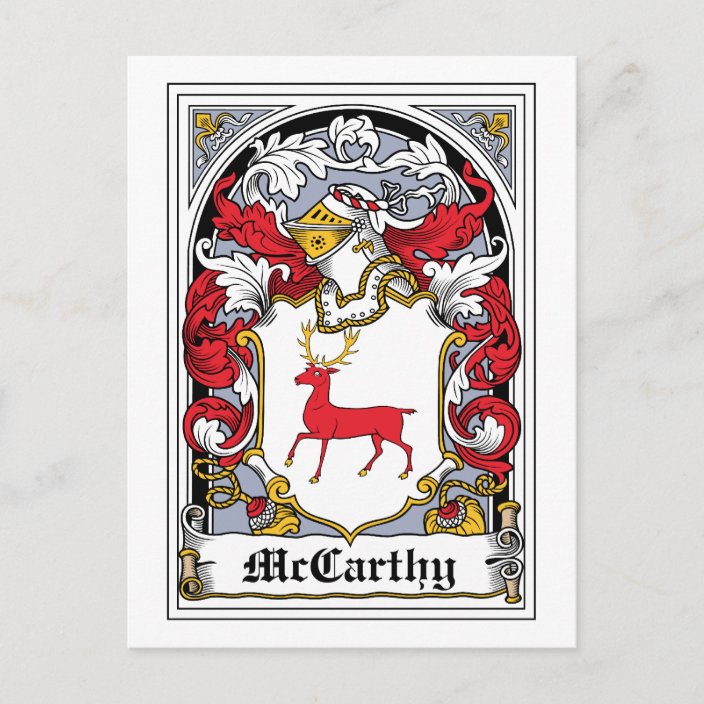 McCarthy Family Crest Postcard | Zazzle.com