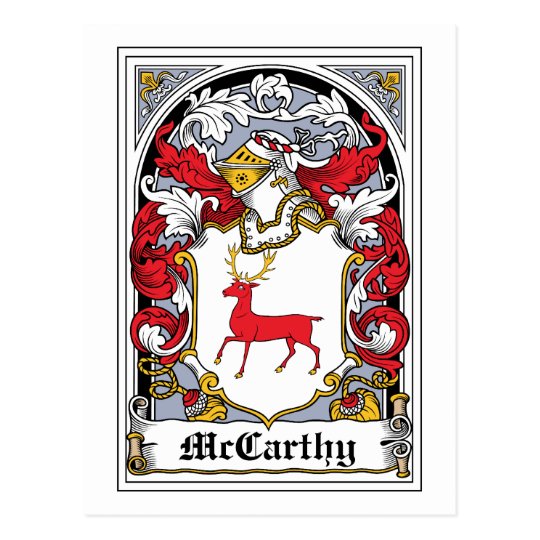 McCarthy Family Crest Postcard | Zazzle.com