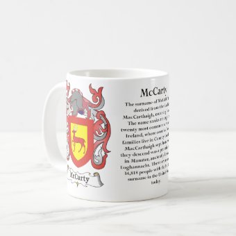 McCarty, the History, the Meaning and the Crest Coffee Mug | Zazzle
