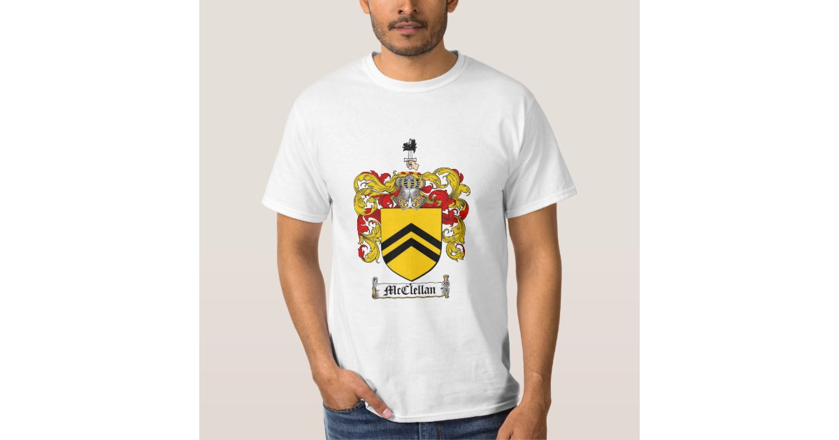 Mcclellan Family Crest - Mcclellan Coat of Arms T-Shirt | Zazzle