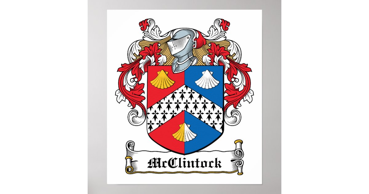 McClintock Family Crest Poster | Zazzle