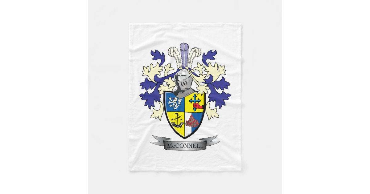 McConnell Family Crest Coat of Arms Fleece Blanket | Zazzle