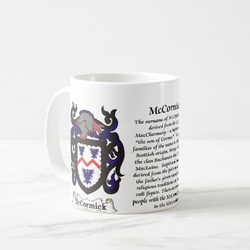 McCormick Family Coat of Arms mug | Zazzle