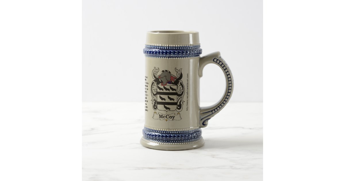 McCoy Family Coat of Arms Stein | Zazzle