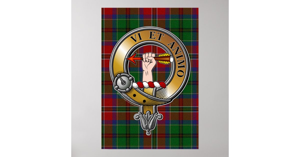 McCulloch Tartan & Badge Poster | Zazzle