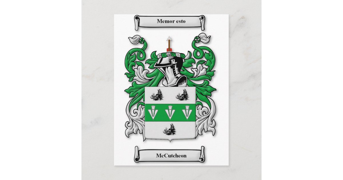 McCutcheon Coat of Arms Postcard | Zazzle