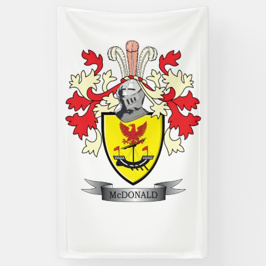 McDonald Family Crest Coat of Arms Banner | Zazzle.com