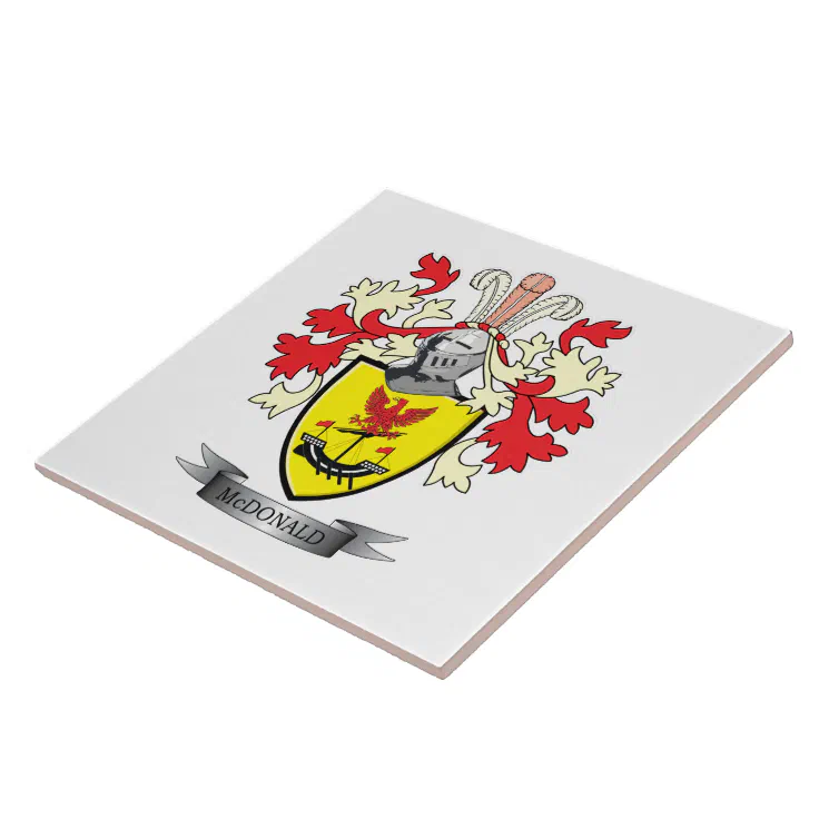 McDonald Family Crest Coat of Arms Tile | Zazzle