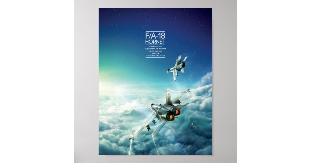 McDonnell Douglas F/A-18 Hornet poster | Zazzle