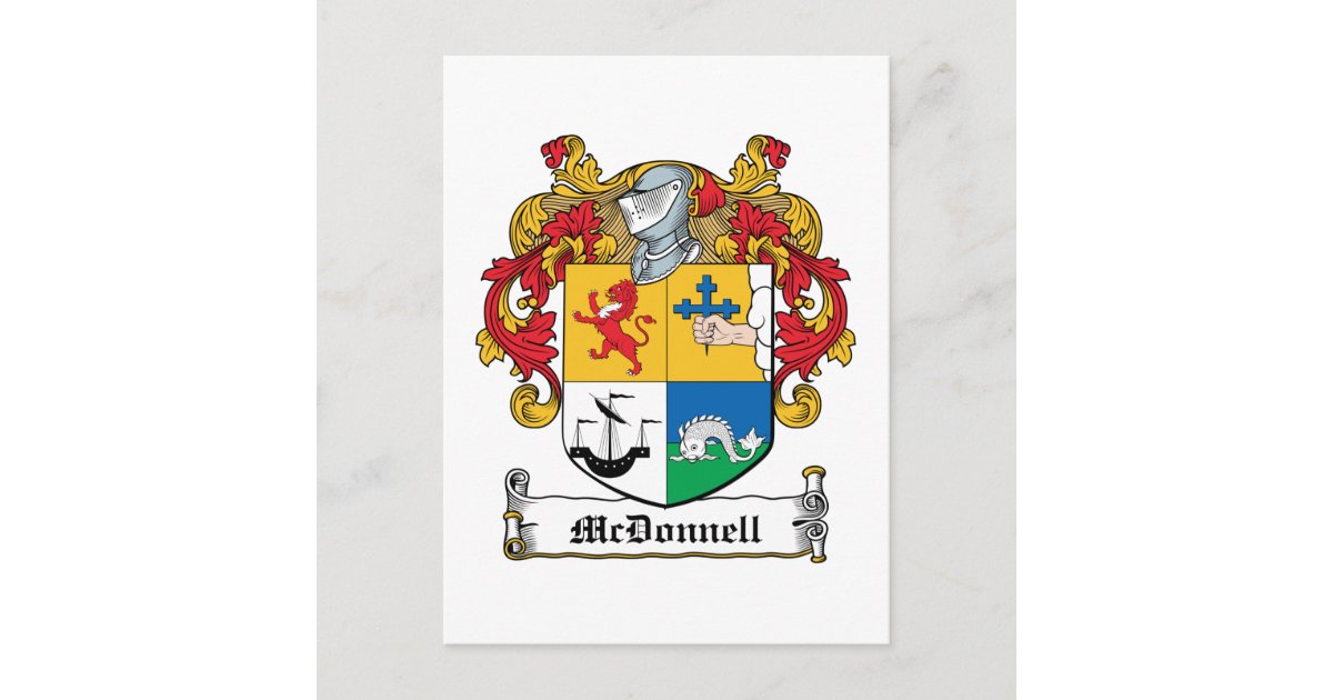 McDonnell Family Crest Postcard | Zazzle