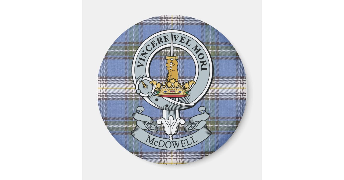 McDowell Crest + Tartan Magnet | Zazzle