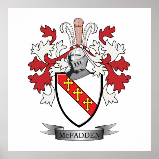 McFadden Family Crest Coat of Arms Poster | Zazzle