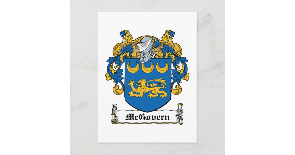 McGovern Family Crest Postcard | Zazzle