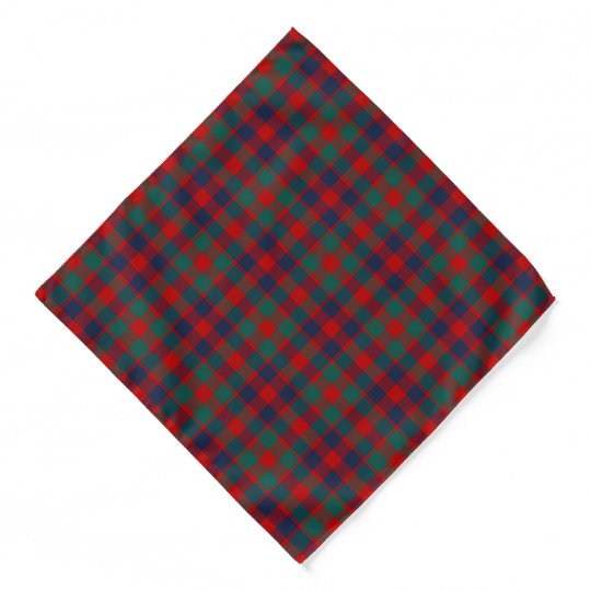 McGowan Tartan Red and Blue Plaid Pattern Bandana | Zazzle.com