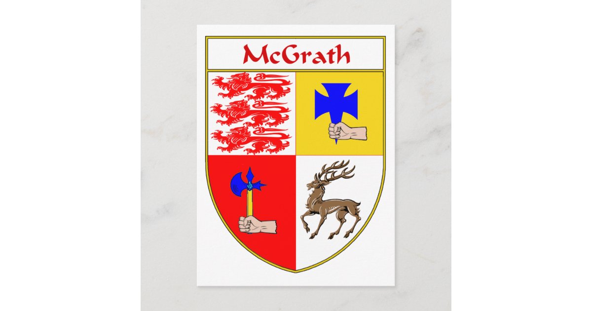 McGrath Coat of Arms/Family Crest Postcard | Zazzle