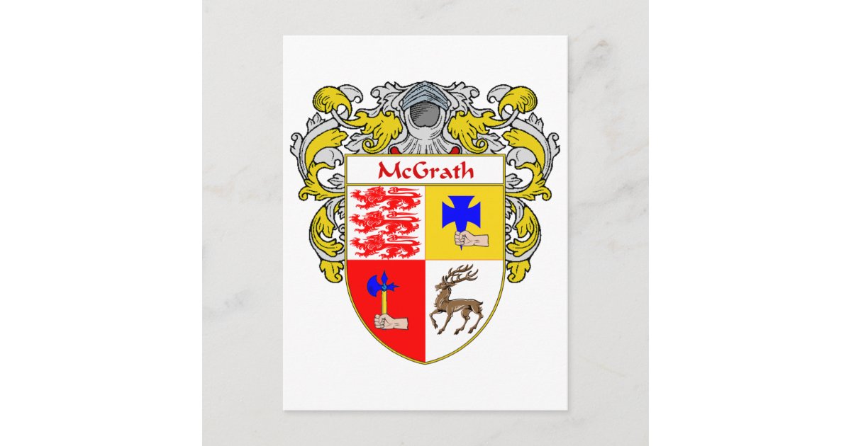 McGrath Coat of Arms (Mantled) Postcard | Zazzle