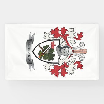 McGregor Family Crest Coat of Arms Banner | Zazzle
