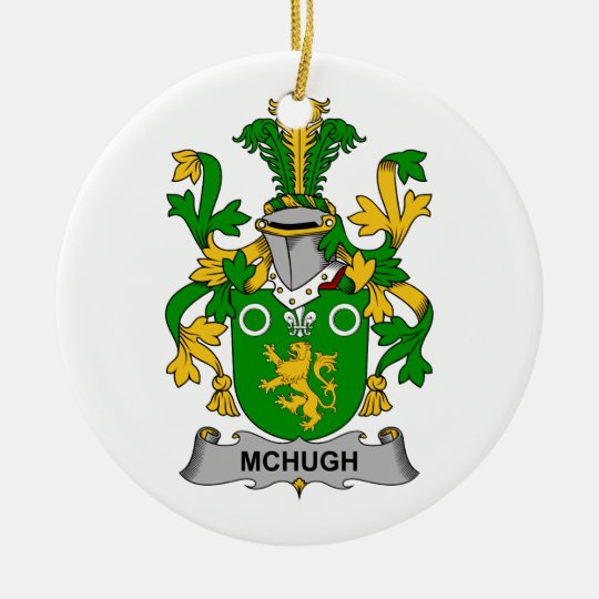 McHugh Family Crest Ceramic Ornament | Zazzle.com