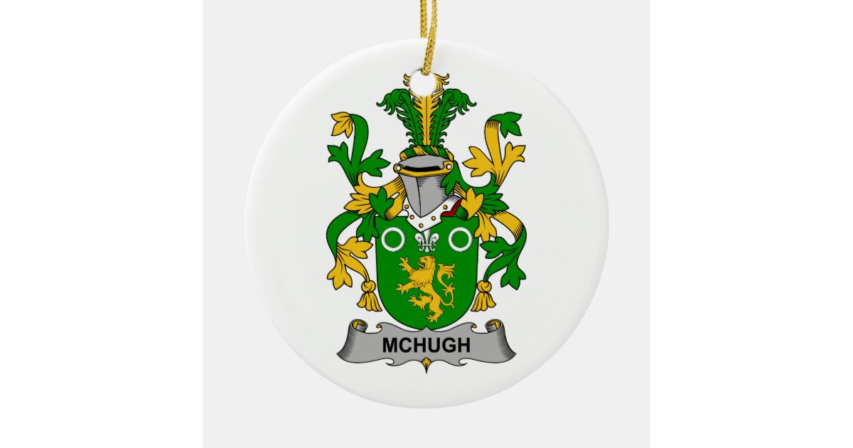 McHugh Family Crest Ceramic Ornament | Zazzle