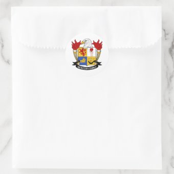 McIntosh Family Crest Classic Round Sticker | Zazzle