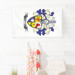 McIntosh Family Crest Coat of Arms Banner | Zazzle