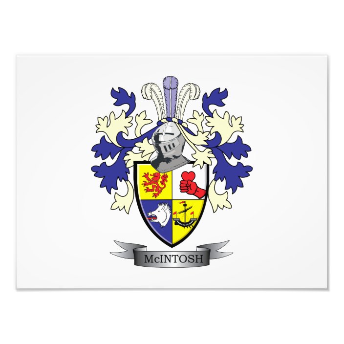 McIntosh Family Crest Coat of Arms Photo Print | Zazzle.com