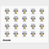 McIntosh Family Crest Coat of Arms Square Sticker | Zazzle