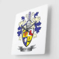 McIntosh Family Crest Coat of Arms Square Wall Clock | Zazzle